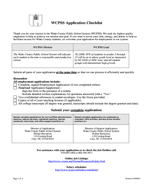 Fillable Online WCPSS Application Checklist - Online Education Job Fairs by ... Fax Email Print ...