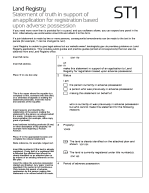 Fillable Online ST1.pdf. Statement of Truth in support of an ...