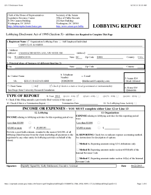 Fillable Online LD-2 Disclosure Form - San Diego Reader Fax Email Print ...