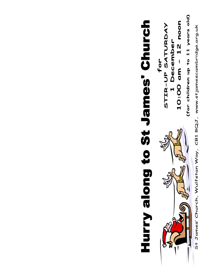 Fillable Online Stir-up Saturday Registration Fax Email Print - pdfFiller