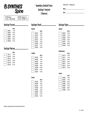 Fillable Online synthes templates Fax Email Print - pdfFiller