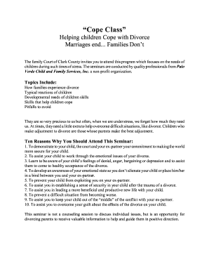 Fillable Online Cope Class Information (Bridge Palo Verde Family ...