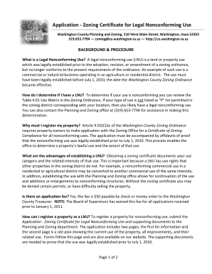 Fillable Online Application - Zoning Certificate for Legal ...