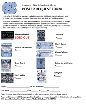 Fillable Online Poster Request Form Winter 2008-2009 Fax Email Print ...