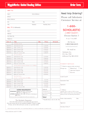 Fillable Online 722 ww gr web order form- - Scholastic Fax Email Print ...