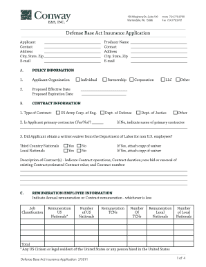 Fillable Online defense base act application filling instructions form ...