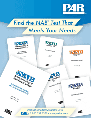 Fillable Online Find the NAB Test That Fax Email Print - pdfFiller