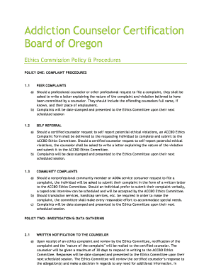 Fillable Online Addiction Counselor Certification Fax Email Print ...