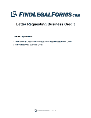 Fillable Online Letter Requesting Business Credit - FindLegalForms Fax ...