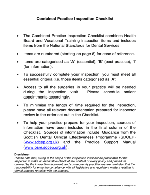 Fillable Online CPI Checklist v2 effective from 1 January 2015 ...