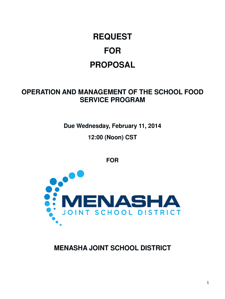Fillable Online mjsd k12 wi OPERATION AND MANAGEMENT OF THE SCHOOL FOOD ...