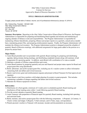 Fillable Online afpsoaz TITLE PROGRAM ADMINISTRATOR - AFPSoAZ Fax Email Print - pdfFiller