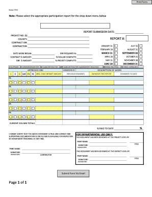 Fillable Online maai MONTHLY DBE PARTICIPATION REPORT - maai Fax Email ...
