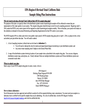Fillable Online EPA Region 8 Revised Total Coliform Rule Fax Email ...