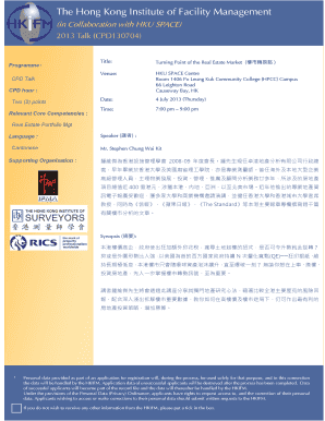 Fillable Online hkifm org (in Collaboration with HKU SPACE) Fax Email ...