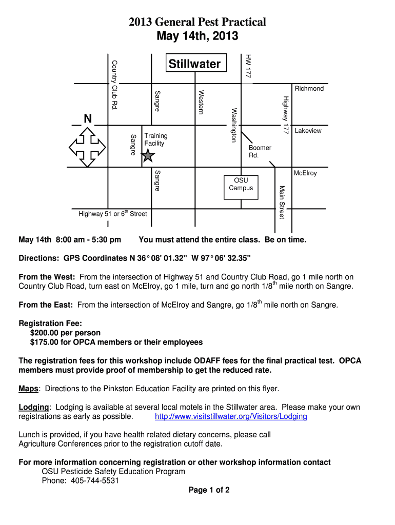 Fillable Online pested okstate Be on time - pested okstate Fax Email ...