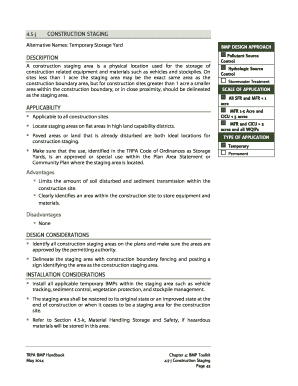 Fillable Online 4.5-j CONSTRUCTION STAGING DESCRIPTION ... - Tahoe BMP ...