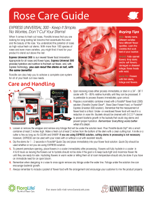 Fillable Online Rose Care Guide Fax Email Print - pdfFiller