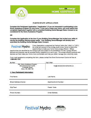 Fillable Online ecee on Appendix A - Participant Application form - EEC ...