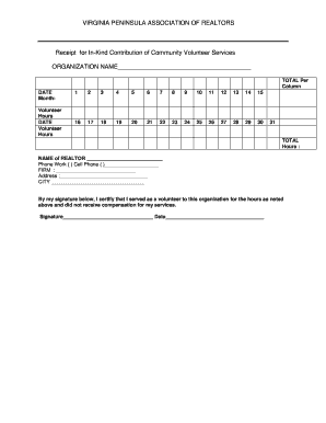 Fillable Online vpar VIRGINIA PENINSULA ASSOCIATION OF REALTORS Receipt ...