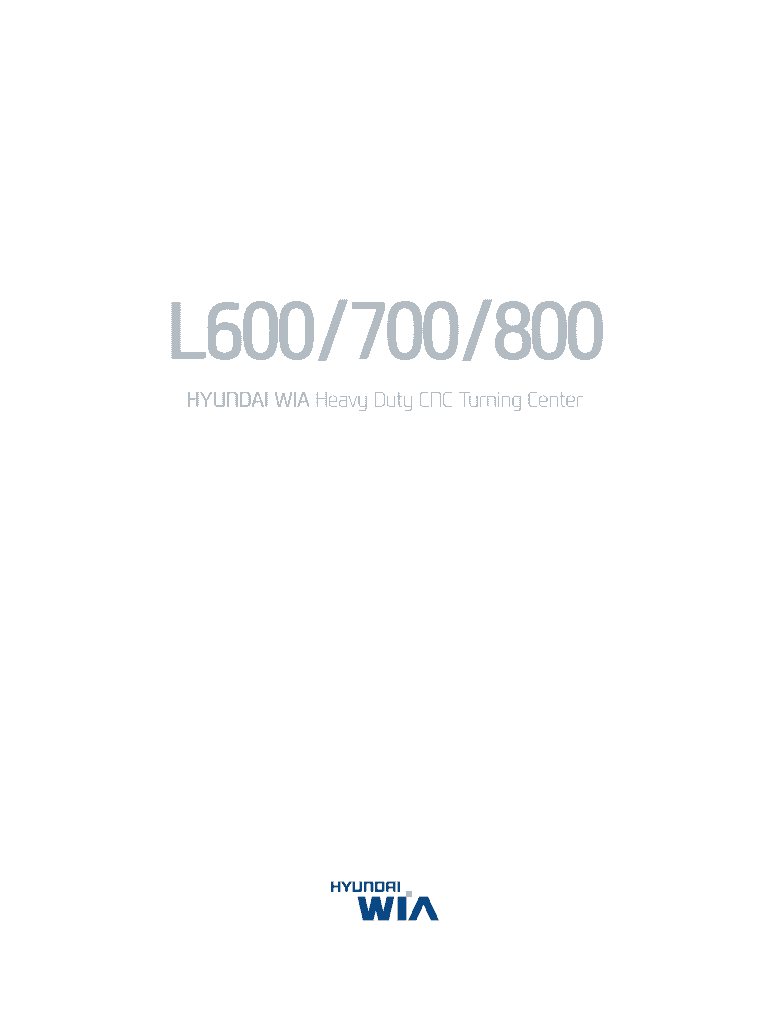 Fillable Online HYUNDAI WIA Heavy Duty CNC Turning Center Fax Email ...