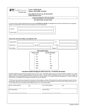 Fillable Online NEW Flexi Change Form - FX Sol Fax Email Print - pdfFiller