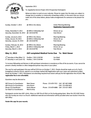 Fillable Online stpaulredhill May 11 2013 ASP completed Medical Forms ...