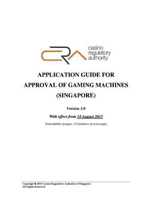 Fillable Online cra gov APPLICATION GUIDE FOR APPROVAL OF GAMING ...