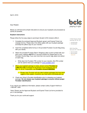 Fillable Online Buyback instructions Fax Email Print - pdfFiller