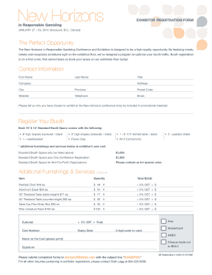Fillable Online New Horizons - British Columbia Lottery Corporation Fax ...