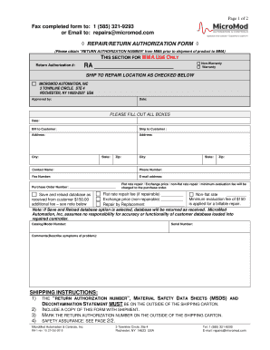 Fillable Online Page 1 of 2 Fax completed form to 1 585 321-9293 or Fax ...