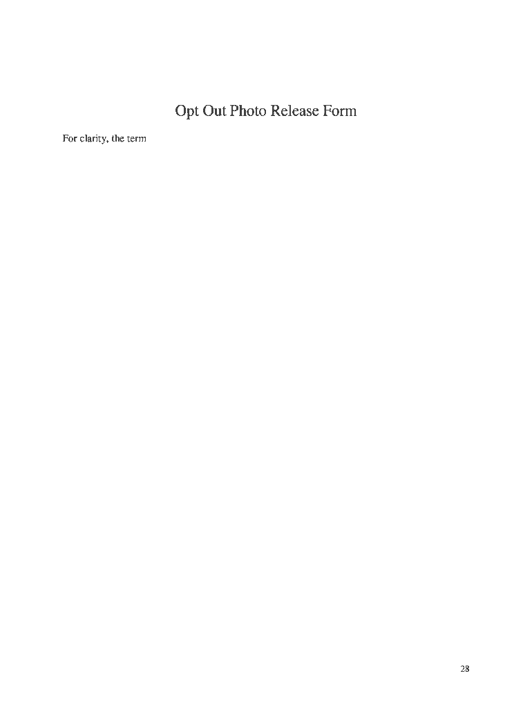 Fillable Online Opt Out Photo Release Form - Hot Springs High School ...