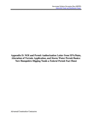 Fillable Online NOI and Permit Authorization Letter - US Environmental ...