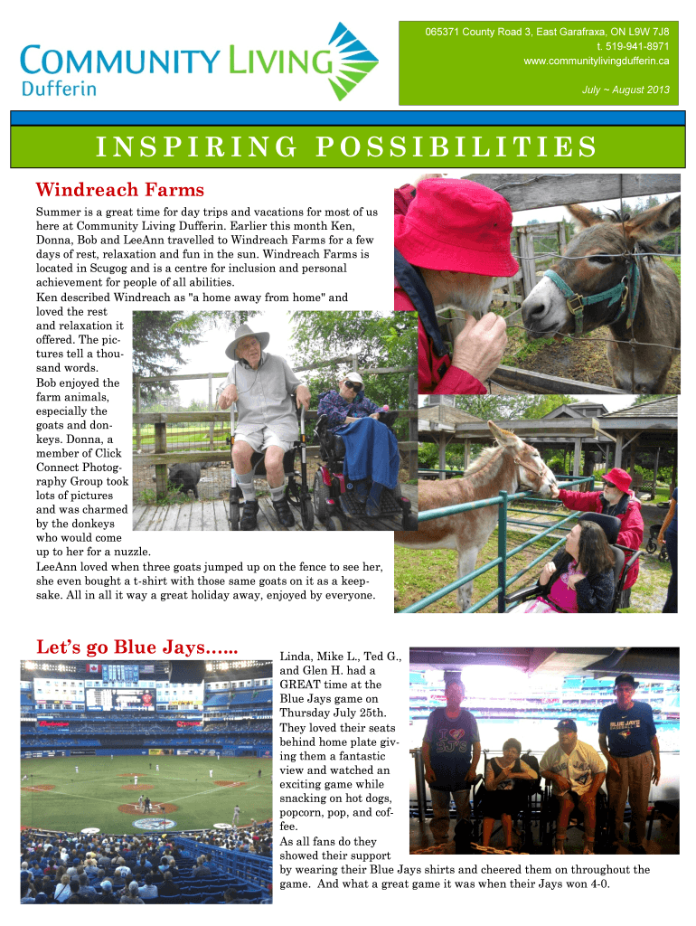 Fillable Online communitylivingdufferin Windreach Farms ...