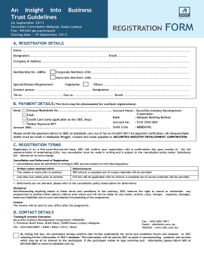 Fillable Online An Insight into Business Trust Guidelines REGISTRATION ...
