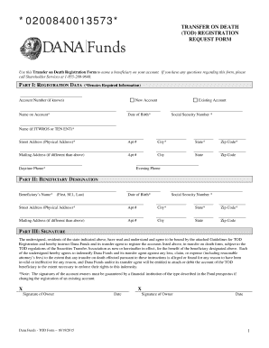 Fillable Online *0200840013573* TRANSFER ON DEATH (TOD) REGISTRATION ...