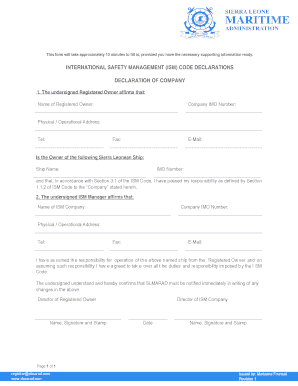 Fillable Online admin brainserver INTERNATIONAL SAFETY MANAGEMENT (ISM ...