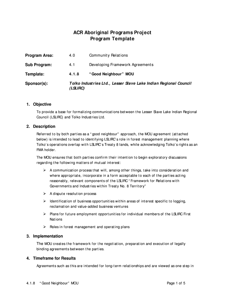 Fillable Online ACR Aboriginal Programs Project Program Template Fax ...