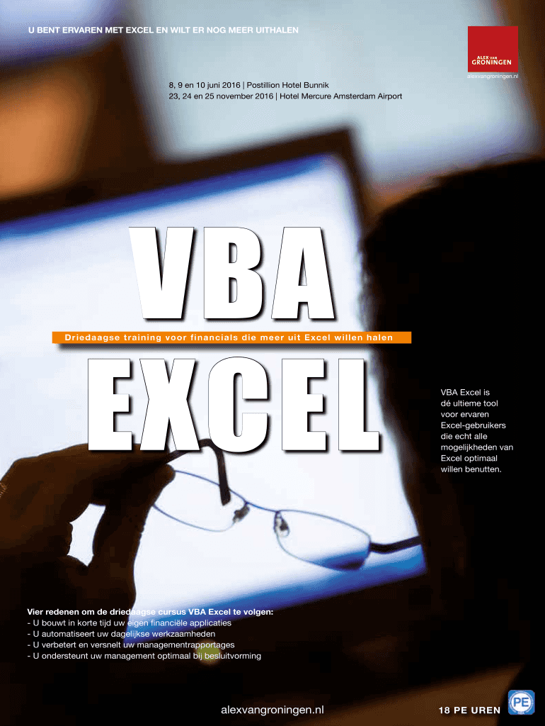 Invulbaar Online static alexvangroningen U BENT ERVAREN MET EXCEL EN ...