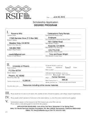 Fillable Online RSIF Information.indd Fax Email Print - pdfFiller