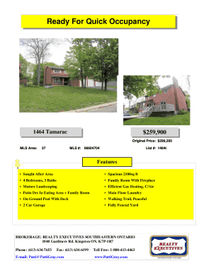 Fillable Online Ready For Quick Occupancy Fax Email Print - pdfFiller