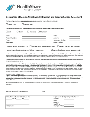 Fillable Online healthsharecu Official Check Stop Payment Form ...