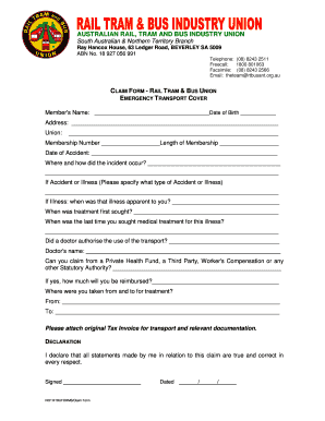 Fillable Online rtbusant org Ambulance Claim Formdoc - rtbusant org Fax ...
