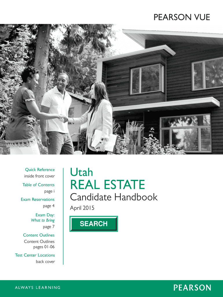 Fillable Online Utah Real Estate Candidate Handbook - Assessment ...