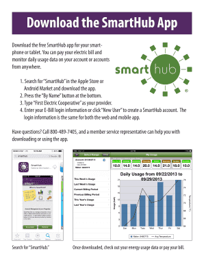 Fillable Online Download the SmartHub App Fax Email Print - pdfFiller