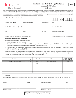 Fillable Online studentaid rutgers Forms & Documents Office of ...