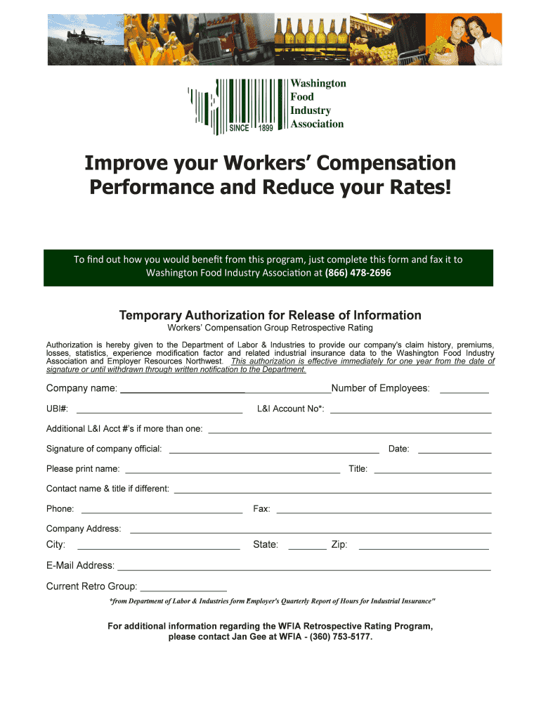 Fillable Online wa-food-ind Improve your Workers Compensation ...