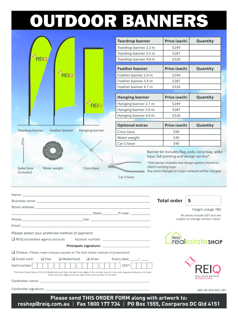 Fillable Online OUTDOOR BANNERS Fax Email Print - pdfFiller