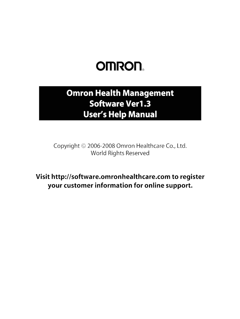 Fillable Online Omron Health Management Fax Email Print - pdfFiller