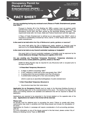 Fillable Online Occupancy Permit for Fax Email Print - pdfFiller